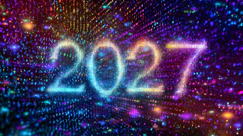 2027 New Year Concept Glowing Golden Stock Photos - Free & Royalty-Free ...