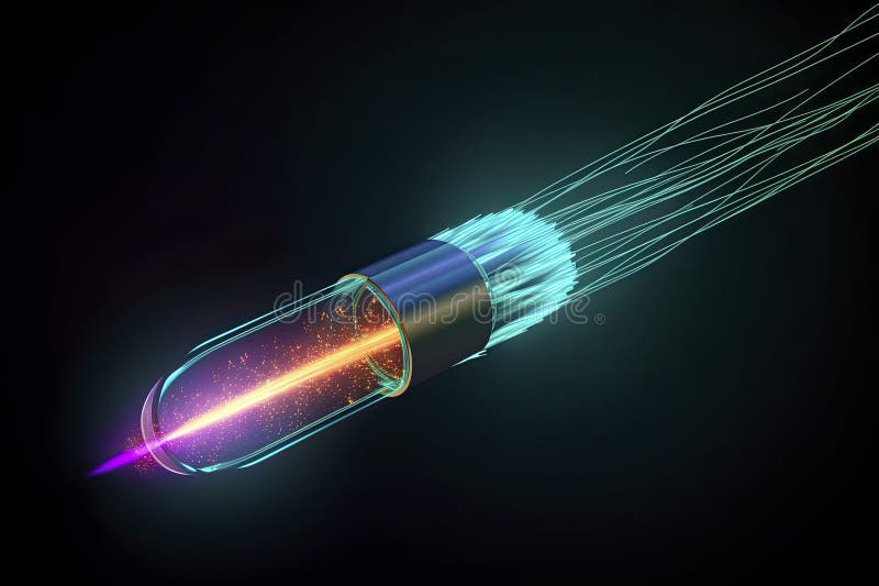 Glowing Optical Fiber Cable or Wire Realistic Vector, Fiber Optics ...