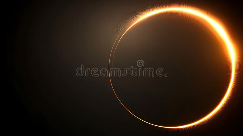 Glowing Orange Arc Abstract Dark Background Stock Illustration ...