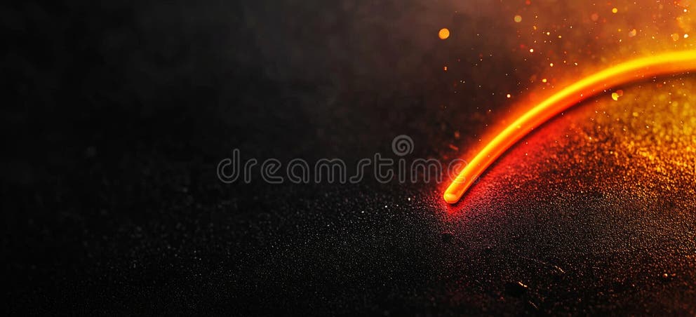 Glowing Orange Arc on Dark Background Creates Striking Visual Effect ...