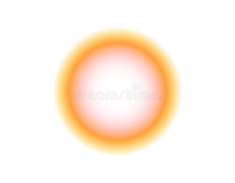 Glowing Orange Circle with Soft White Center Radiating Light Stock ...