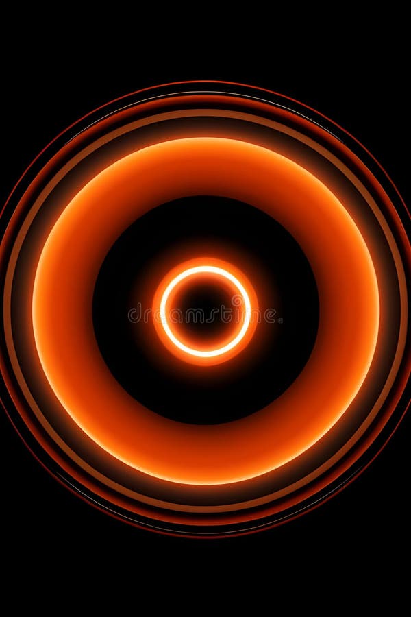 Abstract Futuristic Orange 3D Circle. Vector Art Backgr Stock ...