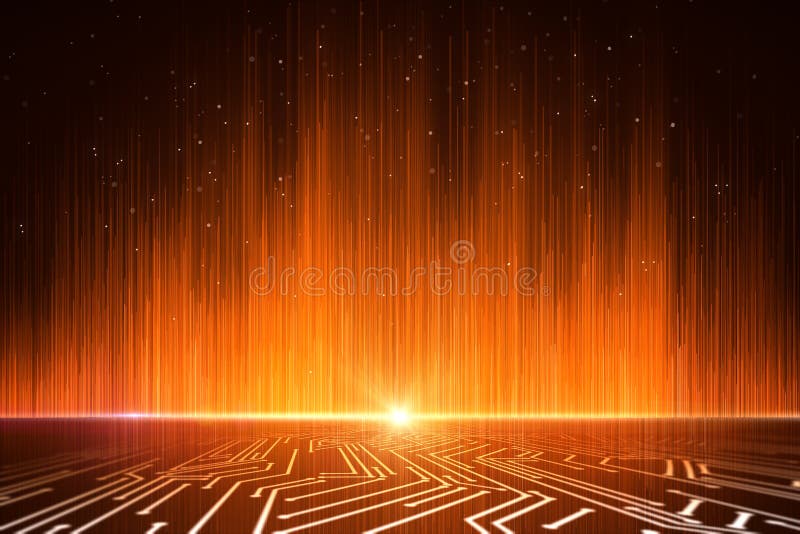 Glowing Orange Rays Background Stock Illustration - Illustration of ...