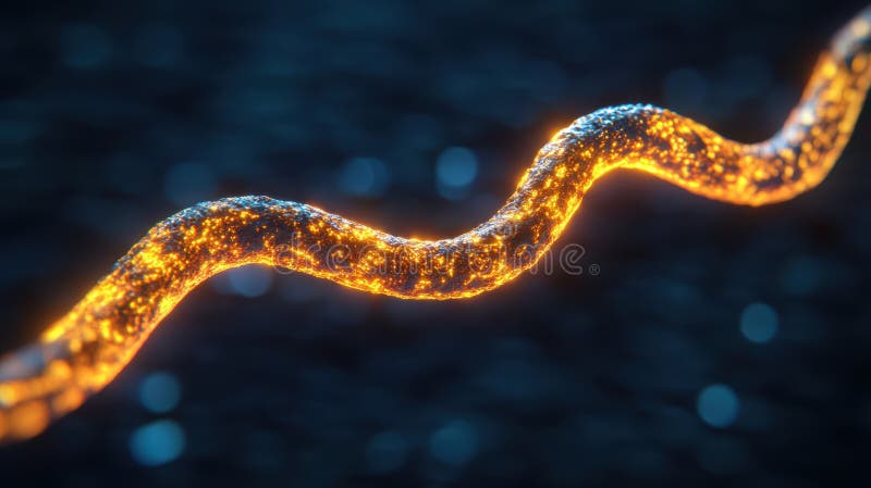 Glowing Orange Double Helix, an Intricate Illuminated Structure of a ...