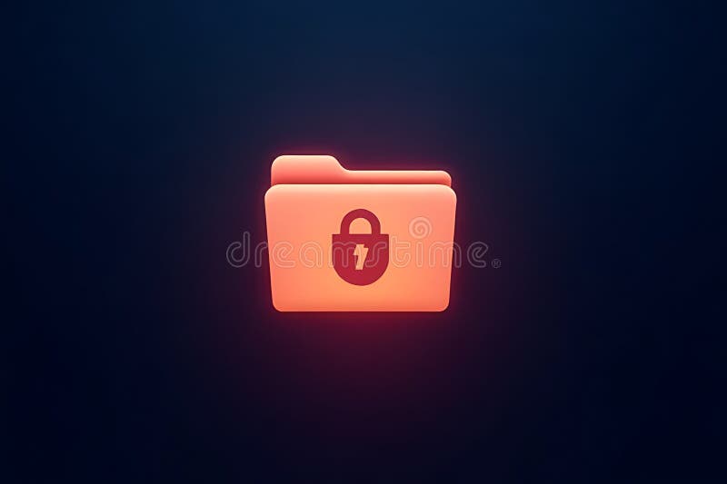 Locked Folder stock vector. Illustration of document - 79294436