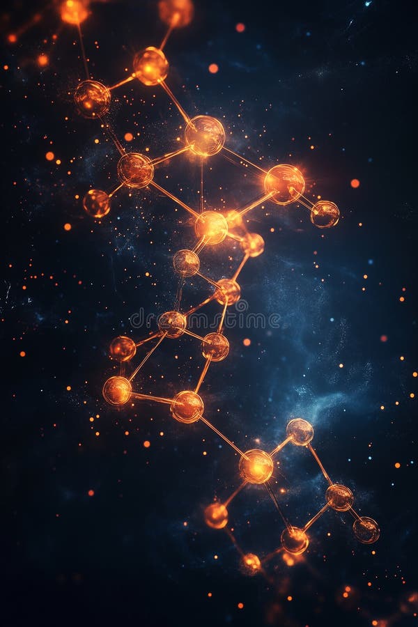 Complex Molecular Structure Glowing in a Dark Universe Copy Space ...