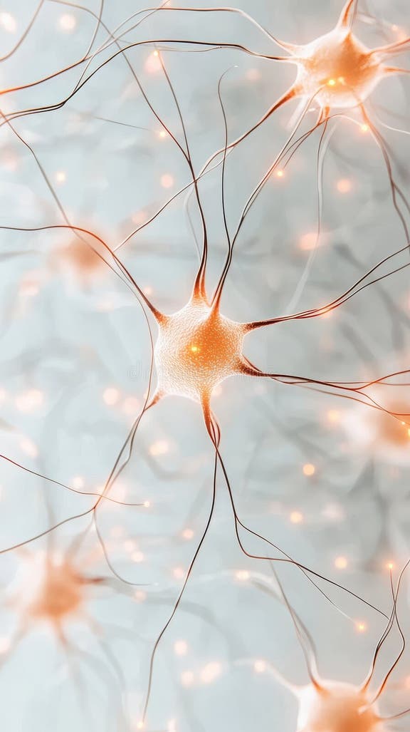 Glowing Orange Nodes with Connecting Filaments Visualize Artificial ...