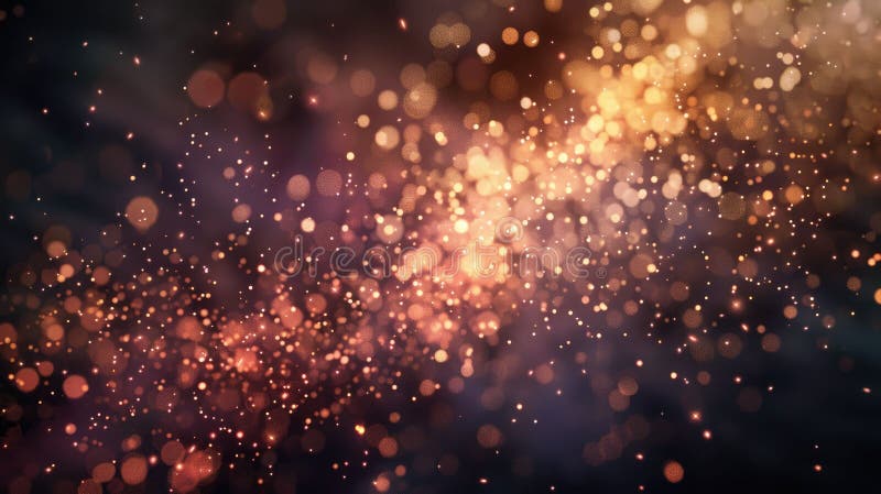 Glowing Orange and Red Particles Floating in a Dark Void AIG535 Stock ...