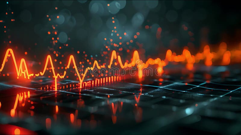 Digital Pulse Graph Illustrating Data Analysis and Connectivity in ...