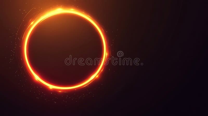 Glowing Orange Ring Abstract Background Design Stock Photo - Image of ...