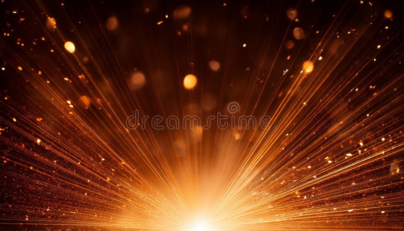 Glowing Orange Sparkles Background Stock Illustration - Illustration of ...