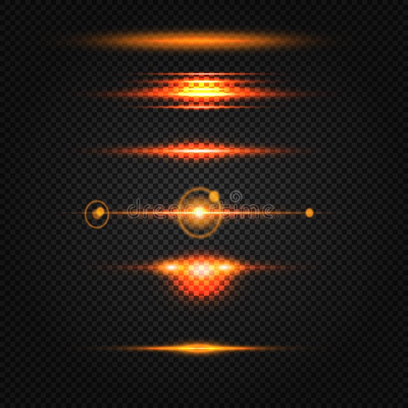 Glowing Orange Sun Light Effects Isolated on Transparent Background ...