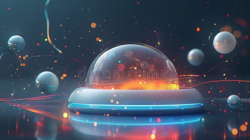 Glowing Orb of Technology stock illustration. Illustration of ...