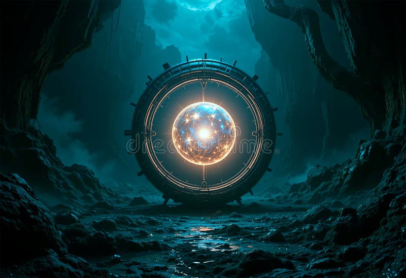 Glowing Orb Trapped Inside Cage — Symbol of Creativity, Potential, and ...