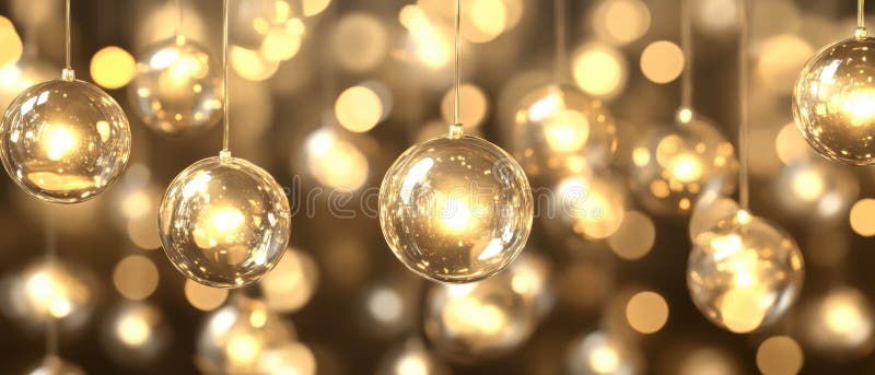 Glowing Orbs of Light Create a Mesmerizing Overlay Texture in a Warm ...