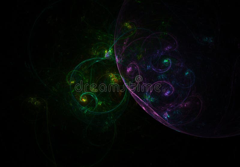 Glowing Ornamental Balls Abstract Background Stock Illustration ...