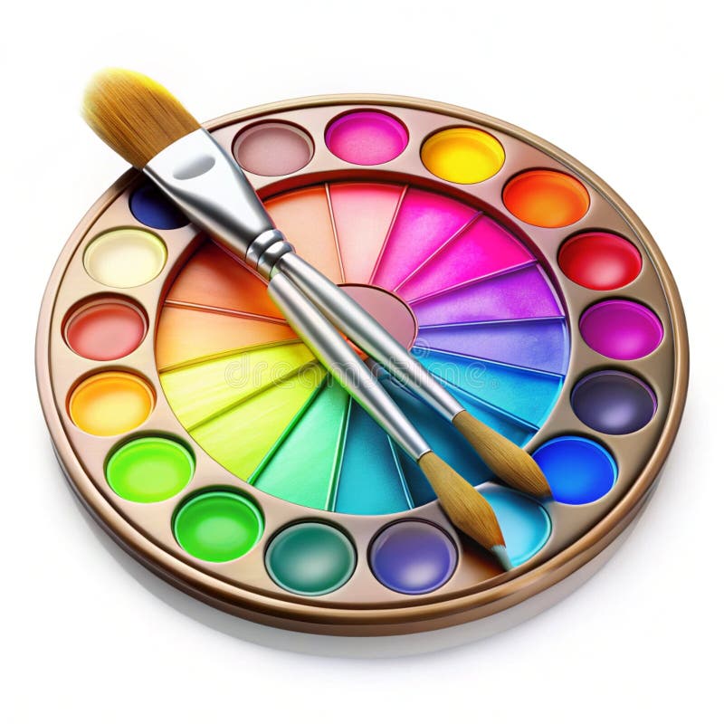 Glowing Palette with Rotating Colors Stock Illustration - Illustration ...