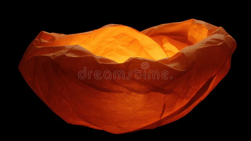 Glowing Paper Lantern Floating with Transparent Background Stock Photo ...