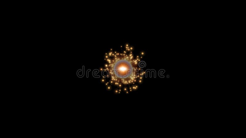 Glowing Particle Burst on Black Background Stock Illustration ...
