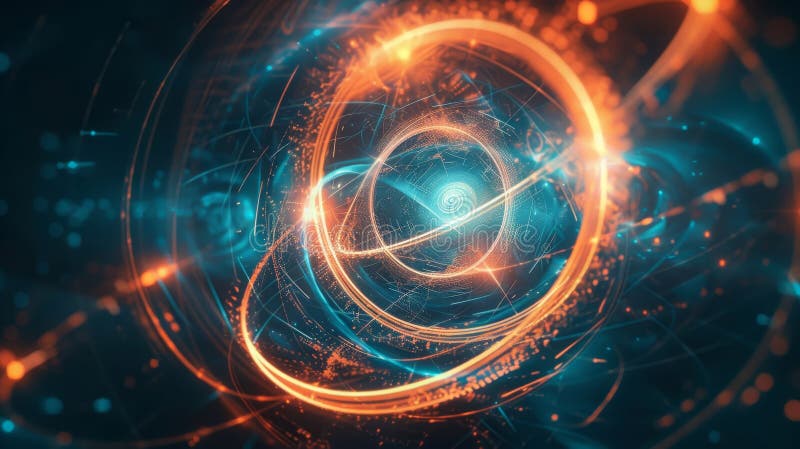 Glowing Particle in a Circular Path through a Dark Quantum Realm with ...