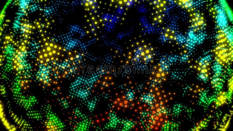 Glowing Particle in Random Color 3D Render Abstract Background ...