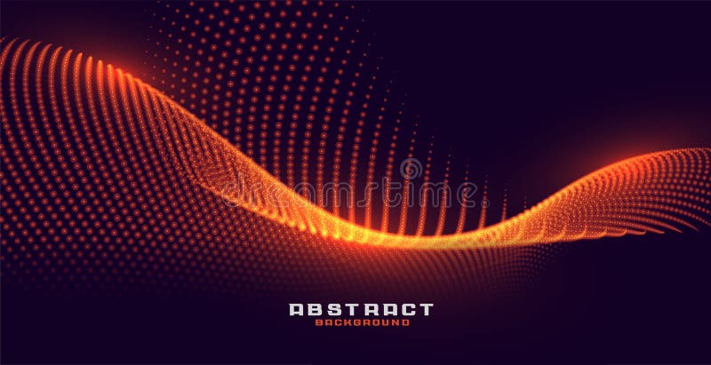 Glowing Particles Background with Orange Golden Light Effect Stock ...
