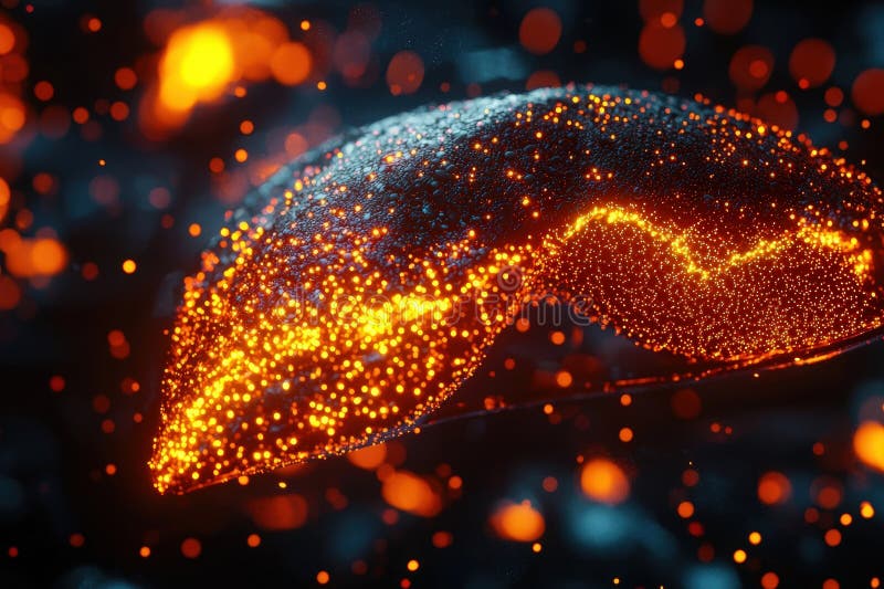 Glowing Particles Create a Stunning Visual Effect Resembling Molten ...