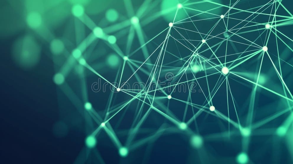 Glowing Particles of Digital Data Flow through an Abstract Network of ...