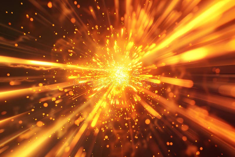 Glowing Particles Explode in a Radiating Burst of Light and Energy, Creating a Dynamic and ...