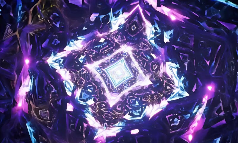 Glowing Particles Forming Complex Geometric Patterns and Shapes ...