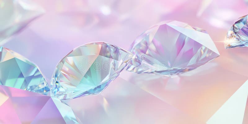 A Glowing Pastel-colored Diamond Background with a Soft Sparkle. Each ...