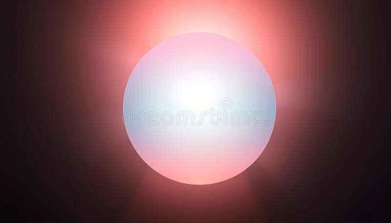 Glowing Pastel Sphere Red Background Soft Light Abstract Art Stock ...
