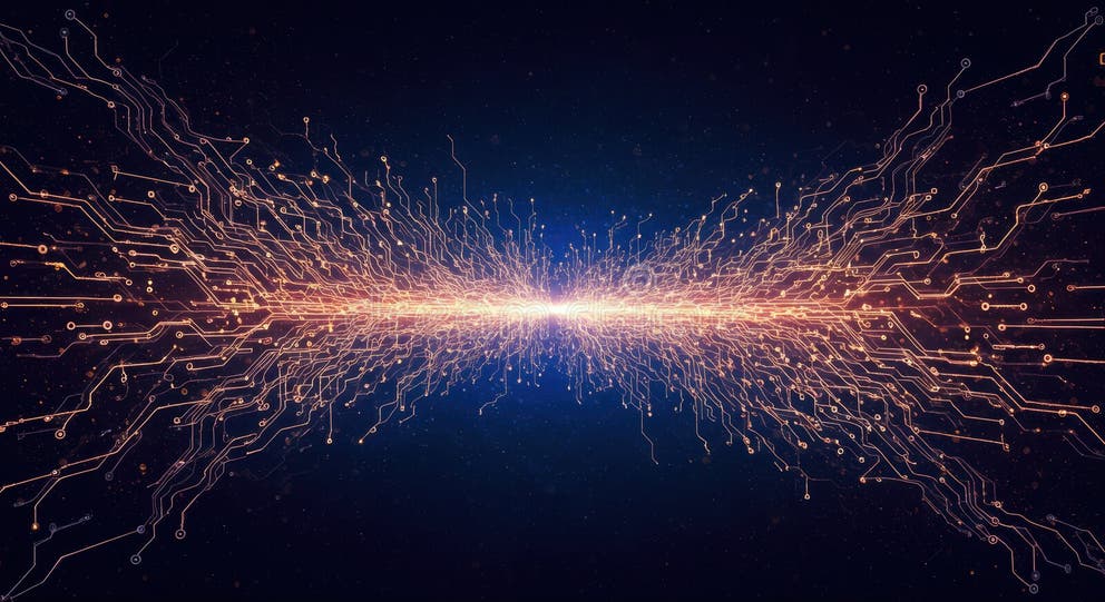 Glowing Pathways Converge Creating a Mesmerizing Network of ...