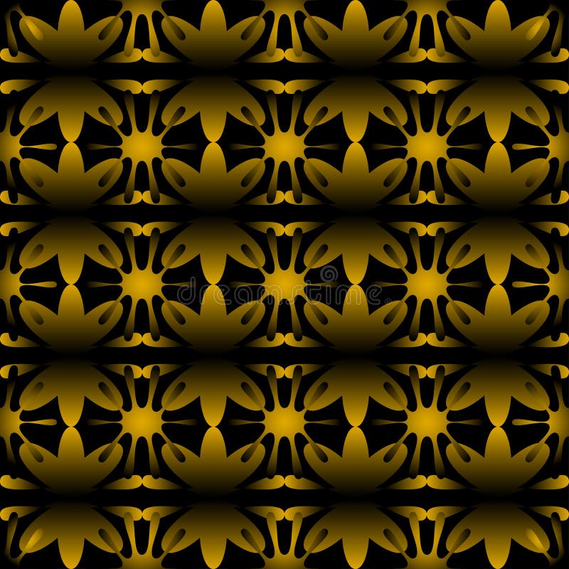 Glowing Pattern Floral Seamless Stock Vector - Illustration of ...