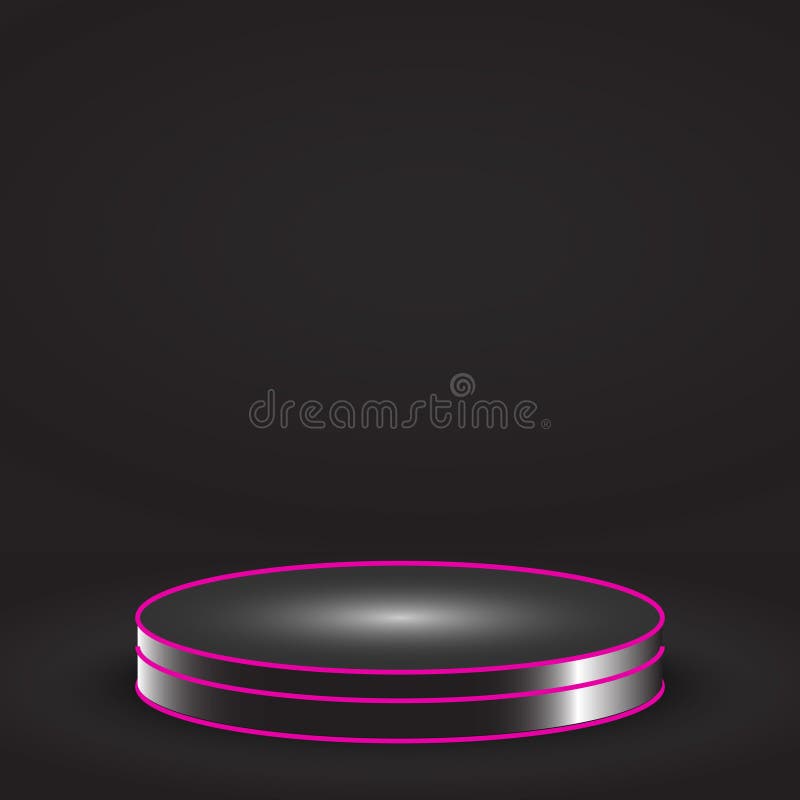 Glowing Pedestal stock vector. Illustration of decoration - 113530555