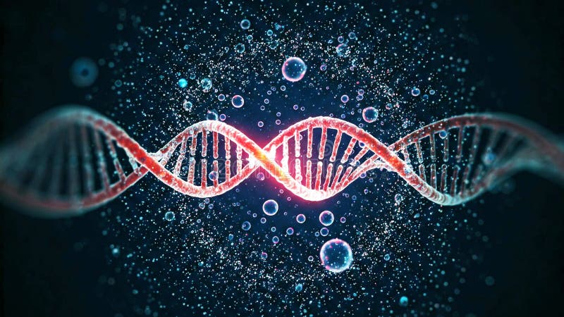 Horizontal Twisted DNA Helix Pharmaceutical Research - AI Stock ...