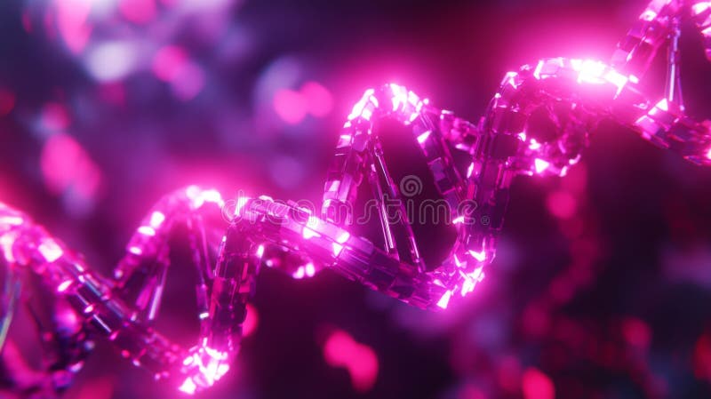 Glowing Pink Crystal Dna Helix Structure Stock Photos - Free & Royalty ...