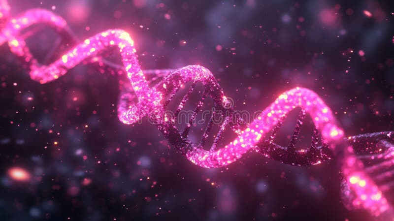 Glowing Pink Dna Helix Cosmic Nebula Stock Photos - Free & Royalty-Free ...