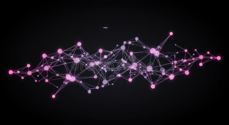 Pink Network Abstract stock illustration. Illustration of system ...