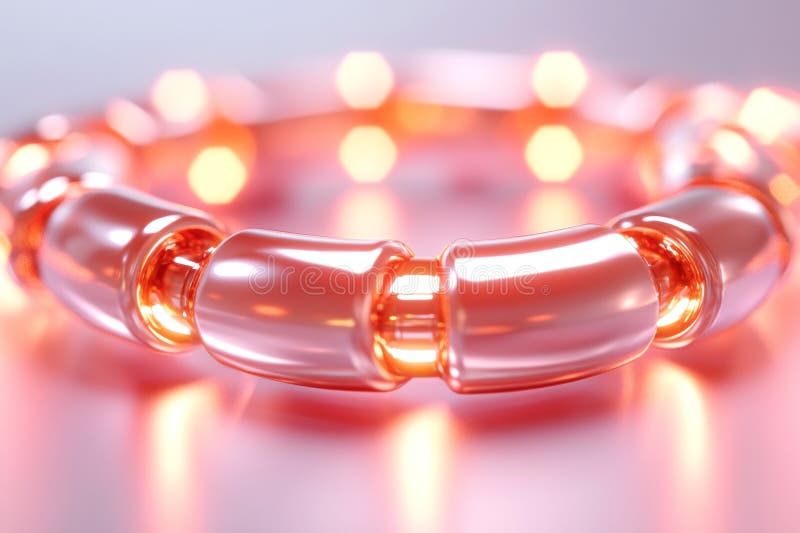 Glowing Pink and Orange Circular Digital Network Symbolizing the Flow ...