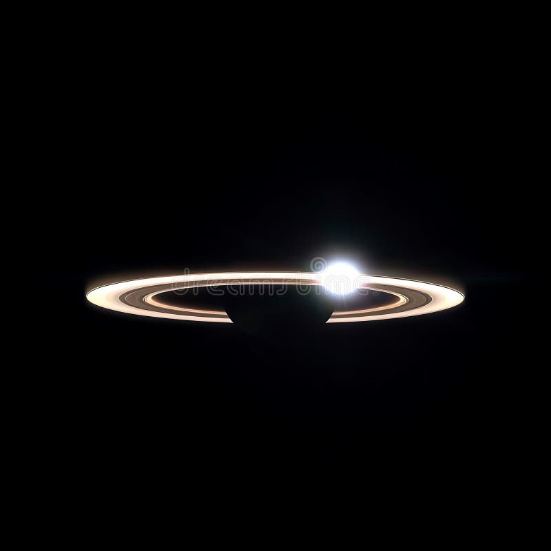 A Glowing Planetary Ring System with Bright Highlights and Soft Shadows ...