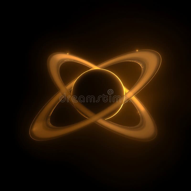 A Glowing Planetary Ring System with Bright Highlights and Soft Shadows ...