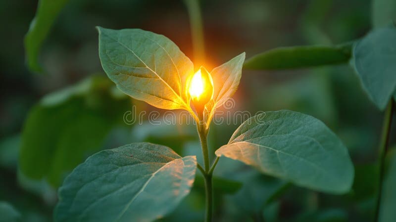 Glowing Plant Sprout, New Life, Growth Stock Image - Image of bloom, nature: 367125243