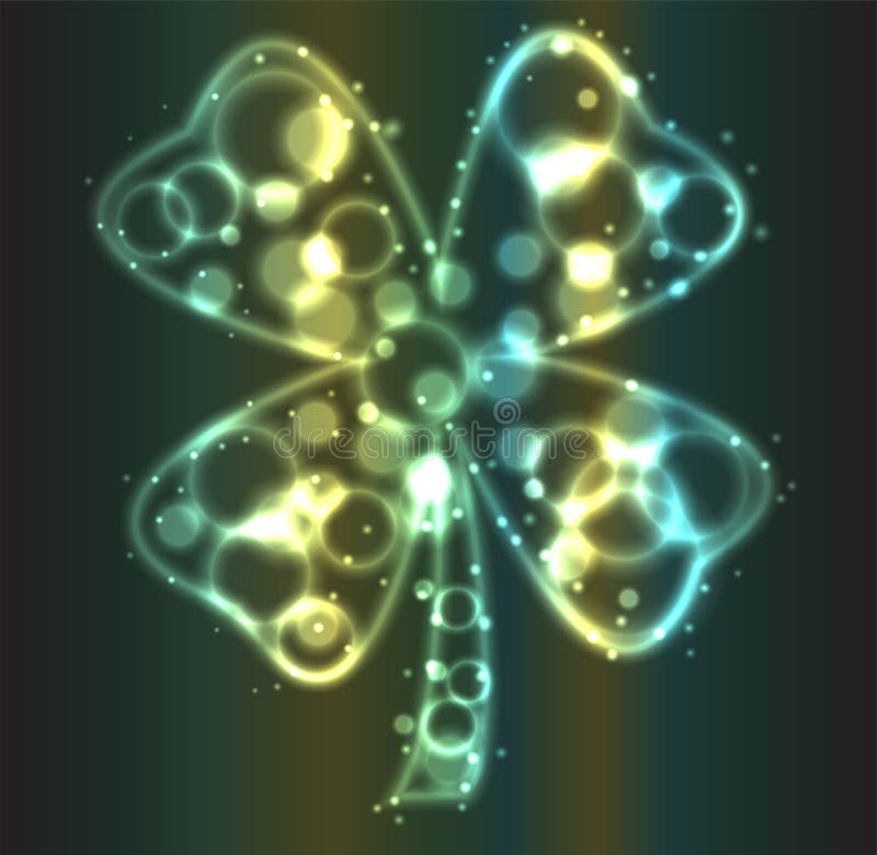 Clover Plasma stock vector. Illustration of glowing, glow - 29936324