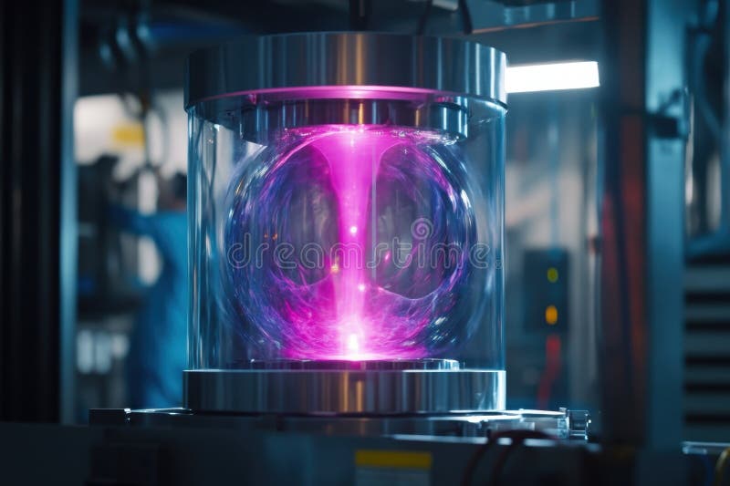 Glowing Plasma Sphere in Scientific Laboratory during Research ...