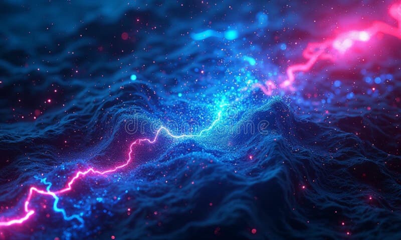 Glowing Plasma Texture with Electric Blue and Neon Pink Stock ...