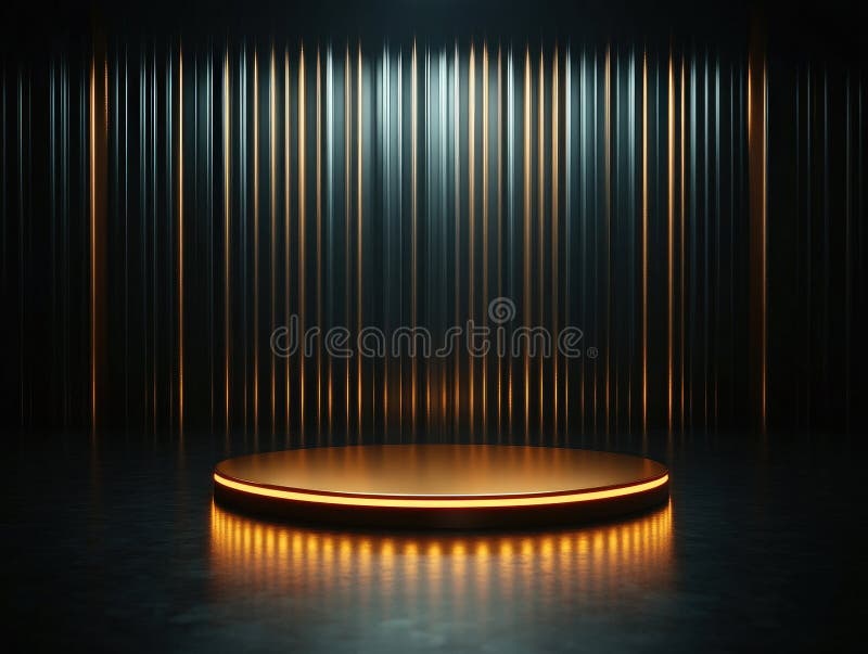 Glowing Platform with Abstract Background. Stock Illustration ...