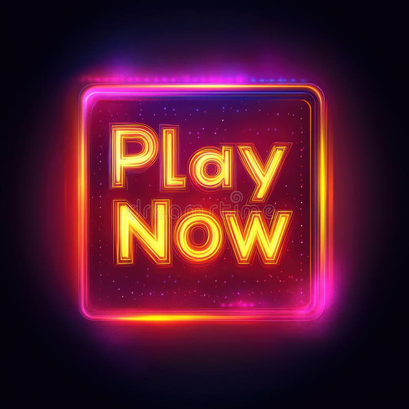 A Glowing Play Now Button Surrounded by Vibrant, Dynamic Effects for ...