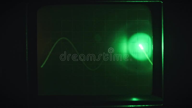 Oscilloscope Point Forms Circular Pattern Stock Footage - Video of ...