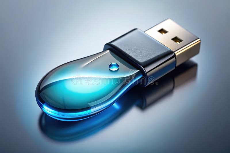 A Glowing Polished Ebony and Arctic White USB Drive Minimalist Design ...